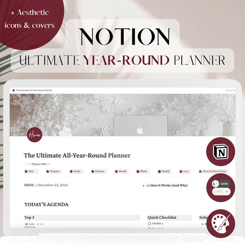The Ultimate Notion Planner | Notion Template | All in One Notion Life ...