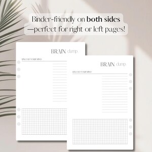 Brain Dump Planner Insert | Idea Organizer | PDF Printable | Brainstorm ...