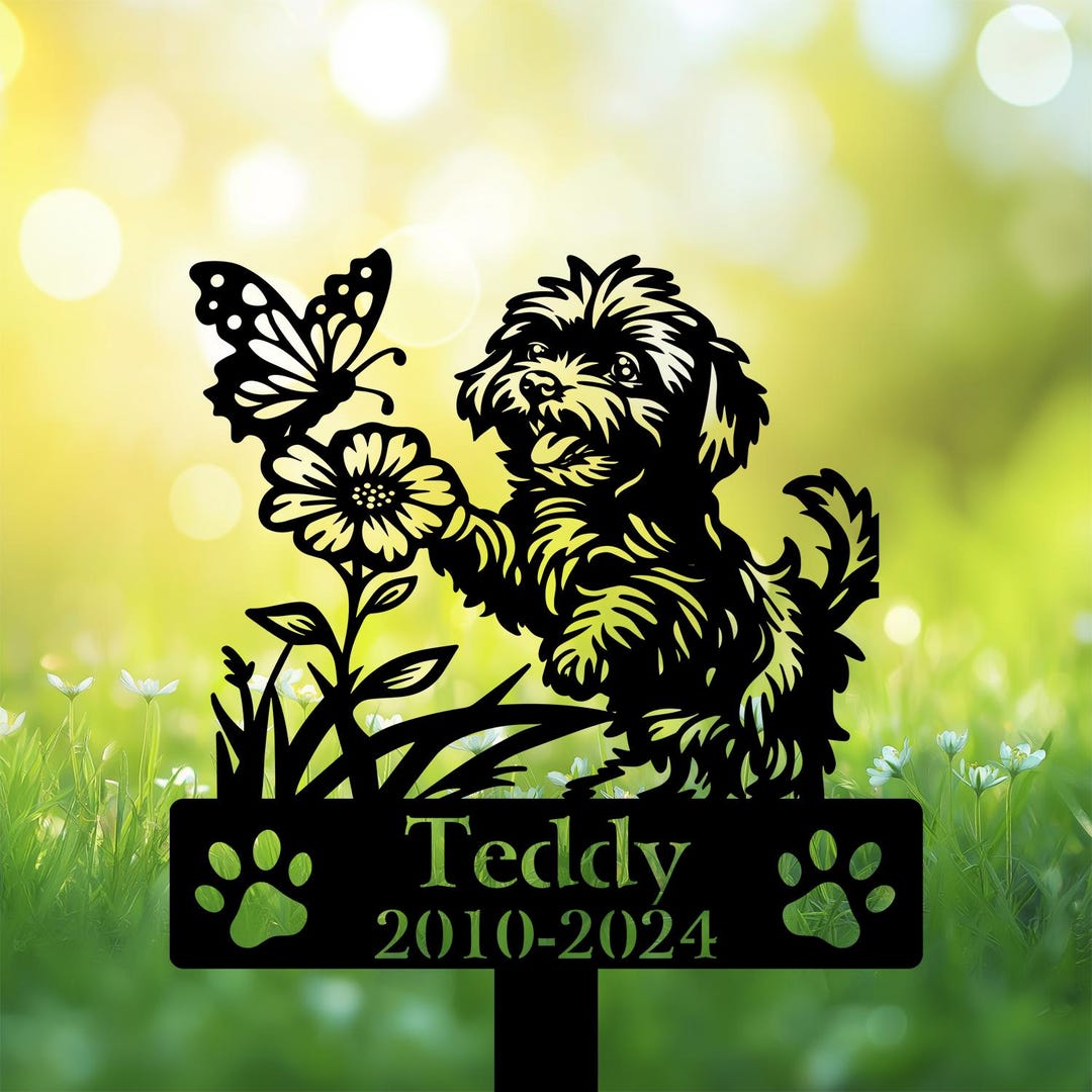 Personalized Havanese Memorial Garden Stakes, Havanese Playing With ...