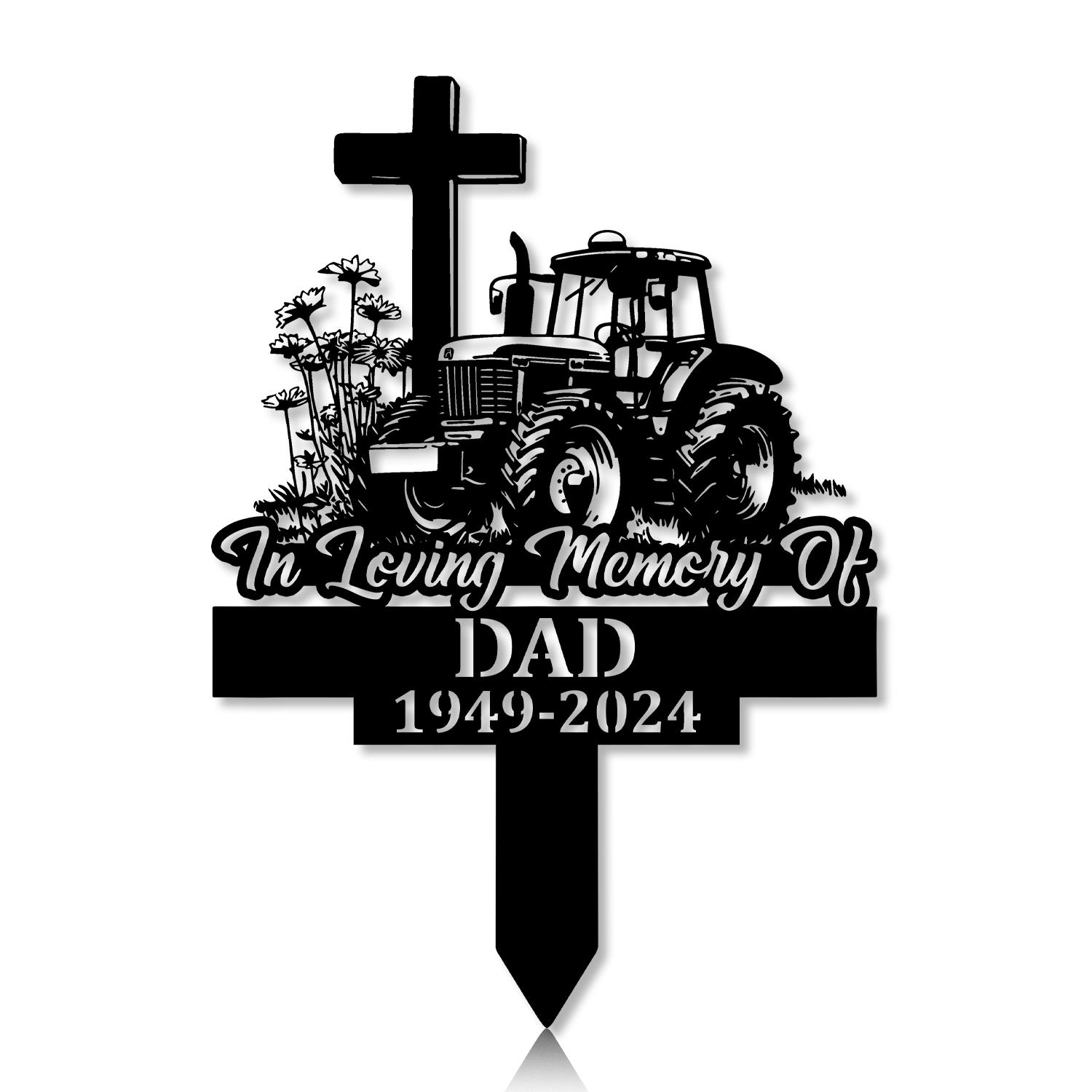 Personalized Farmer Memorial Garden Stakes, in Loving Memory Farmer ...