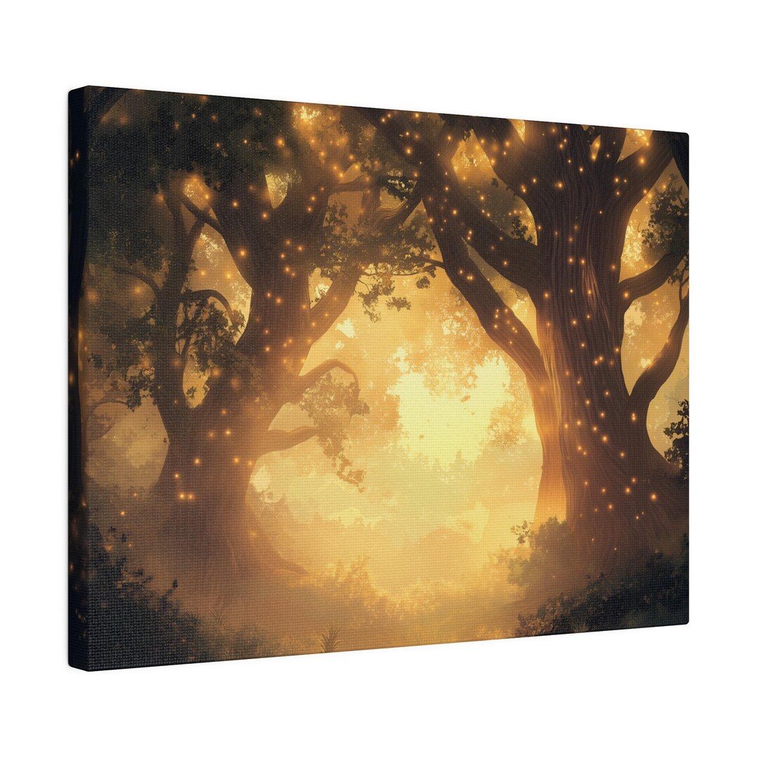 Enchanted Forest at Dawn Mythical Landscape Canvas Art - Etsy