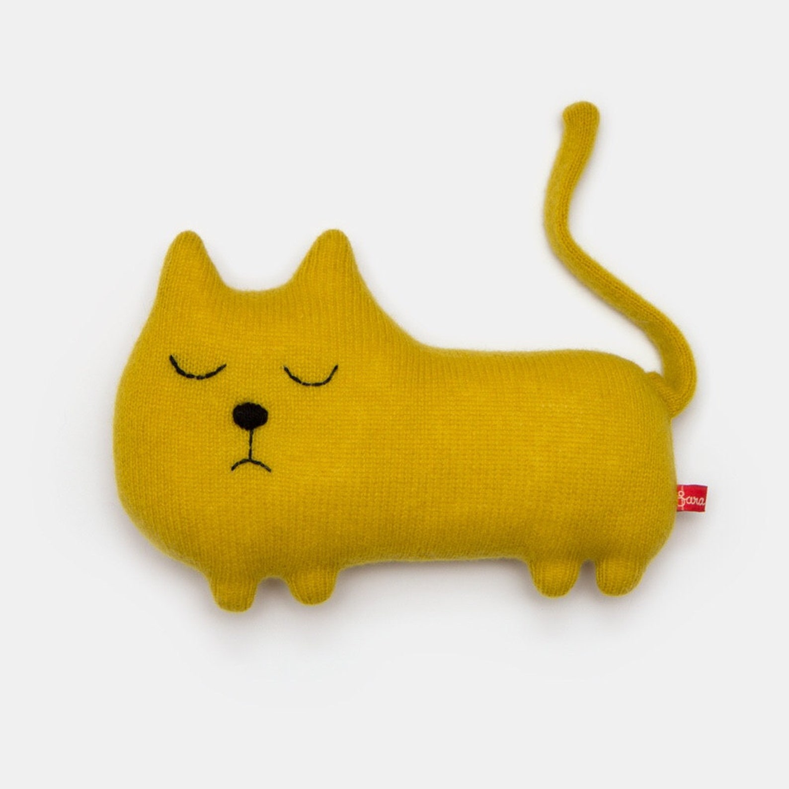 Colin the Cat Knitted Animal Lambswool Soft Toy Plush in | Etsy