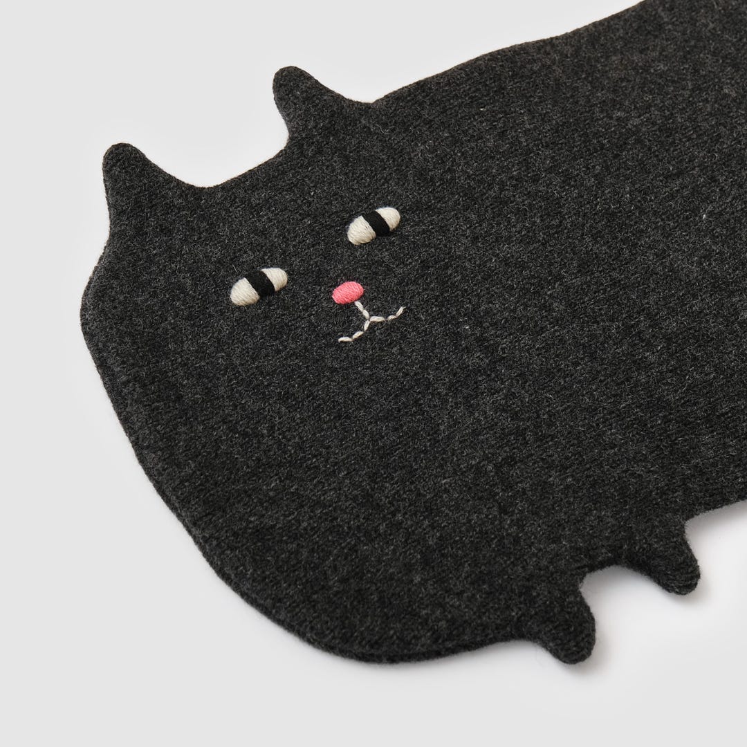 Lambswool Giles Black Cat Hot Water Bottle Cover and Bottle - Etsy