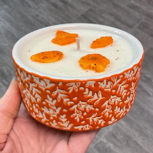 8oz Autumns Bounty Hand Poured Cotton Wick Soy Candle in Reusable Oven ...