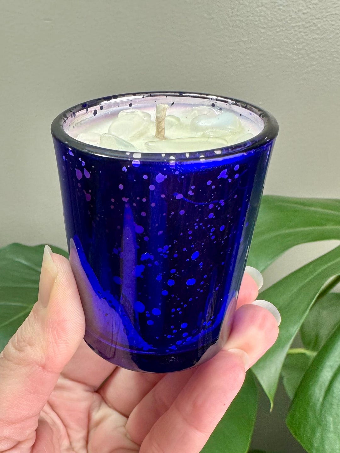 Cozy Cupid Scented 2.5oz Soy Candle: Reusable Purple Mercury Glass ...