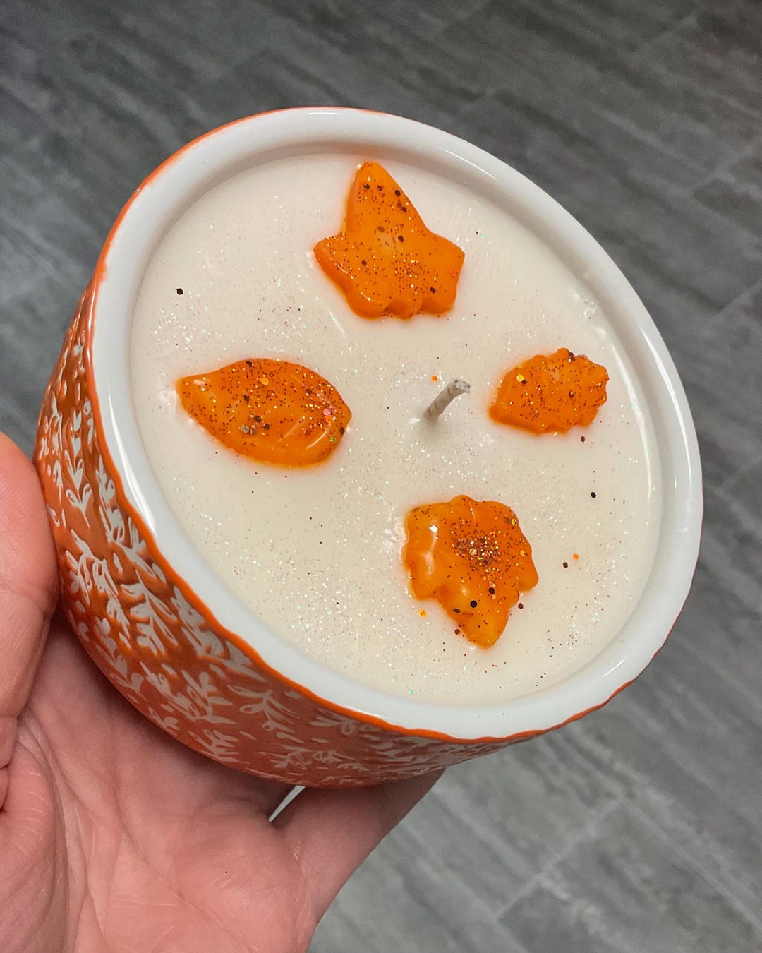 8oz Autumn’s Bounty Hand Poured Cotton Wick Soy Candle in Reusable Oven ...