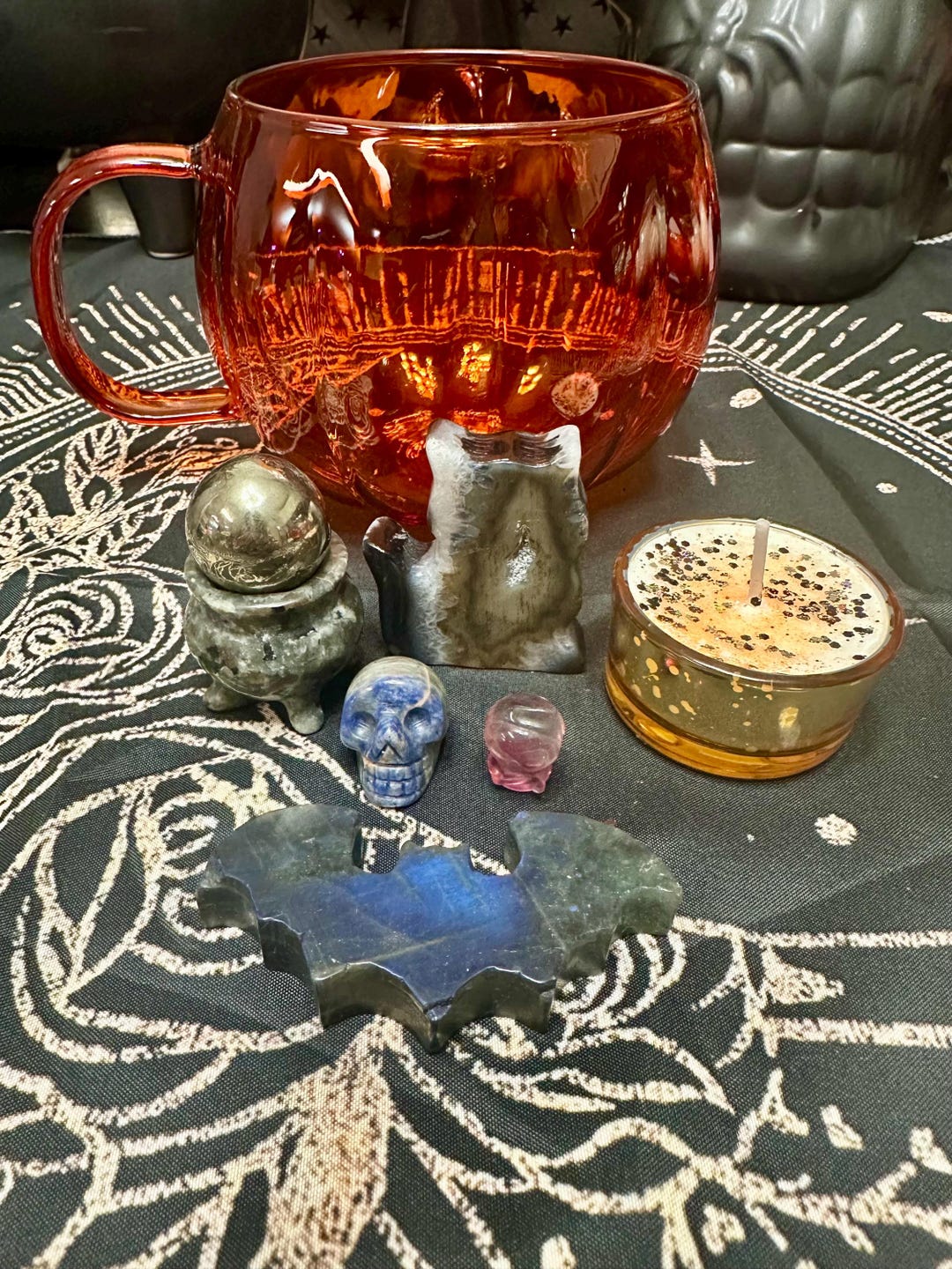 Halloween Boo Bundle - Mix of Crystals, Candle, and Pumpkin Mug for ...