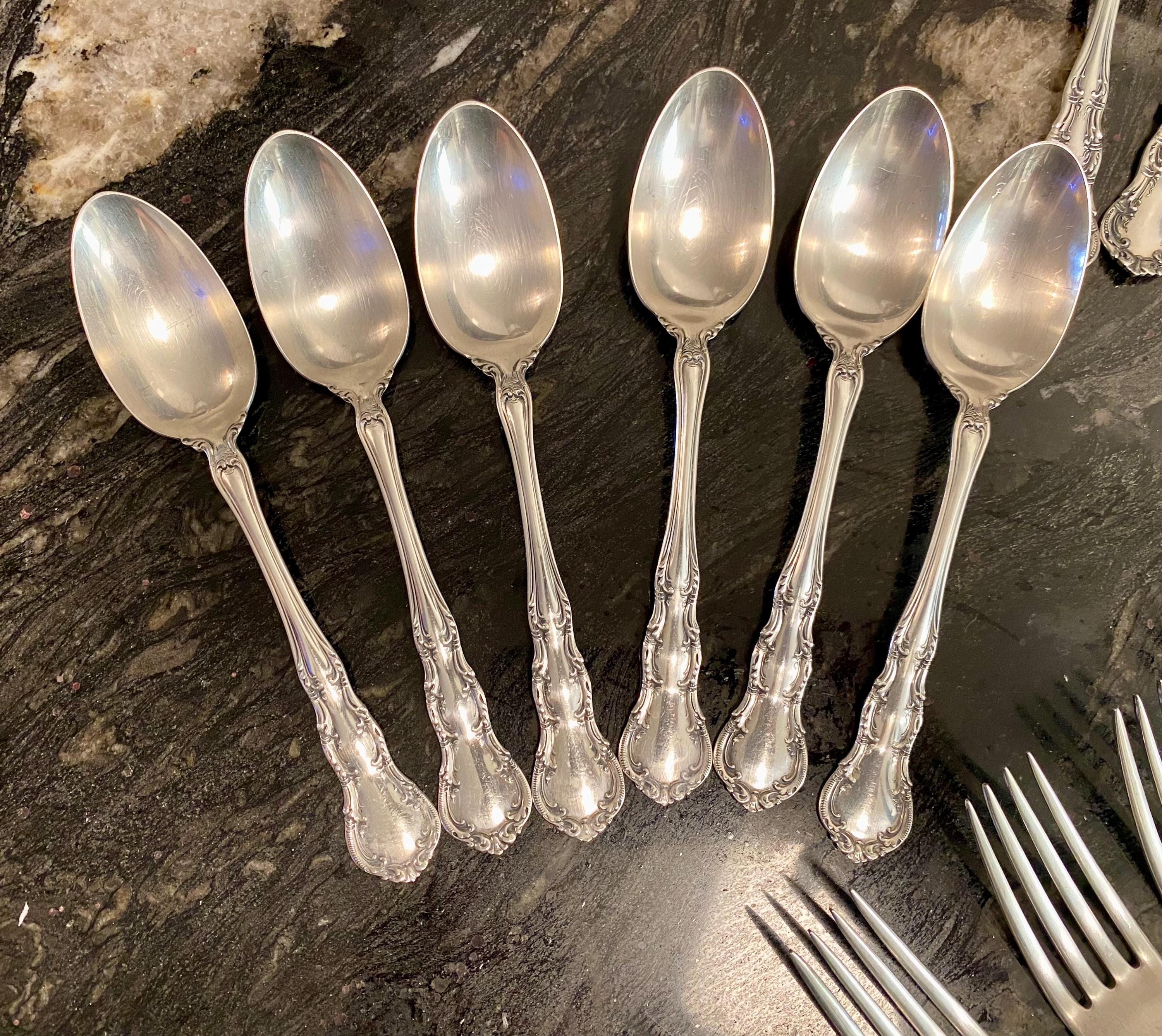 WALLACE Sterling Silver Set for 6 Total 24 Pieces GOOD Vintage ...