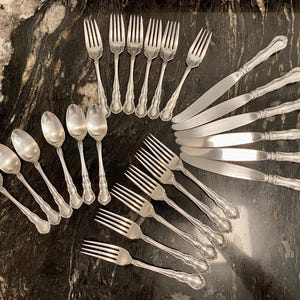 WALLACE Sterling Silver Set for 6 Total 24 Pieces GOOD Vintage ...
