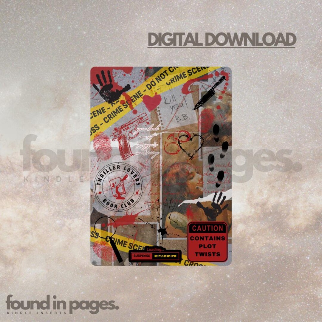 THRILLER - Kindle Insert (digital Download) / Kindle Aesthetic / Clear ...