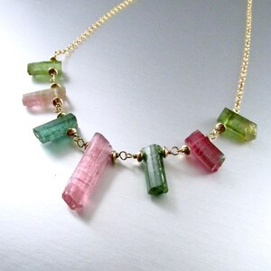 Watermelon Tourmaline Necklace - Etsy