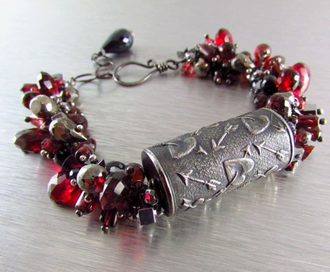 Anne Choi Heart and Arrows Garnet and Spinel, and Quartz Wire Wrapped ...