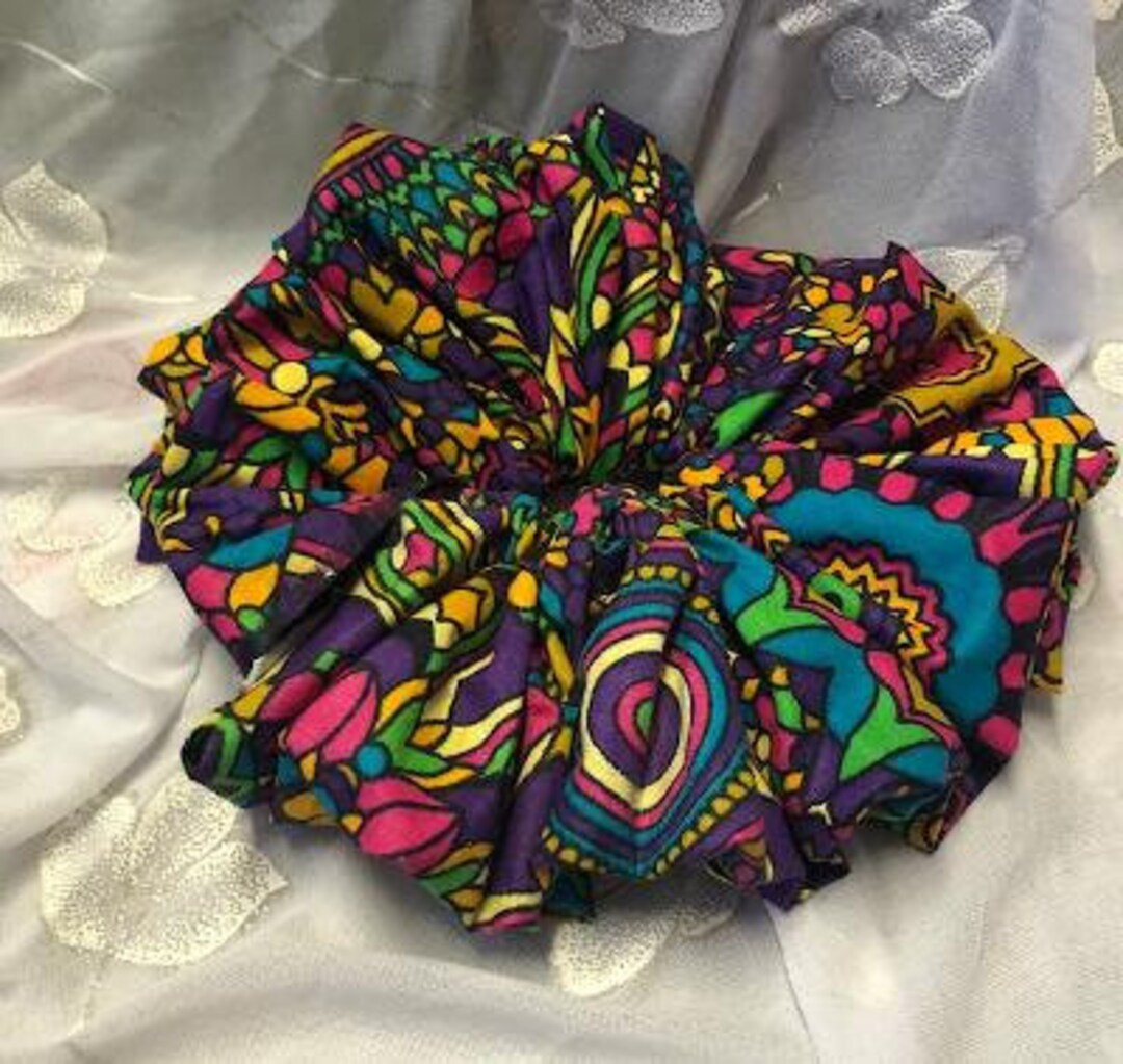 African Cotton Fabricprint Super Size Scrunchie - Etsy