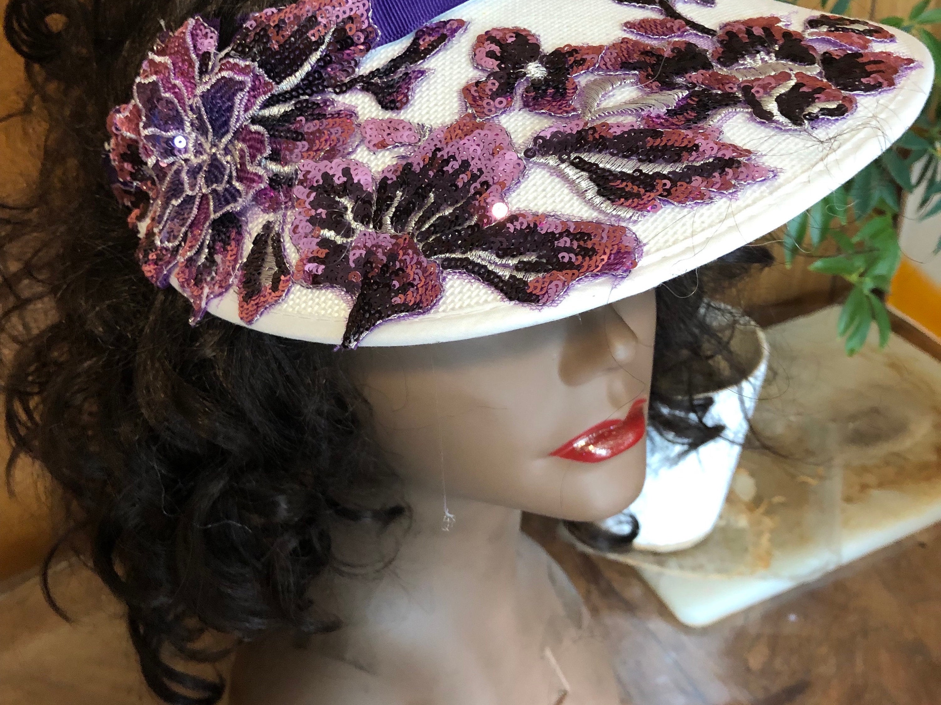 EMBELLISHED Lady's SUN VISOR - Etsy