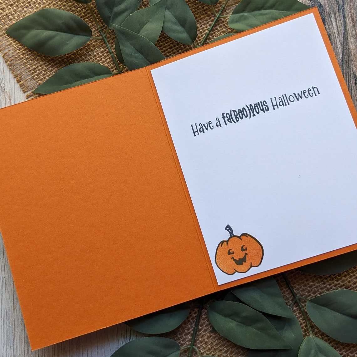 Halloween Handmade Card | Handstamped Trick or Treat Greeting Card and ...