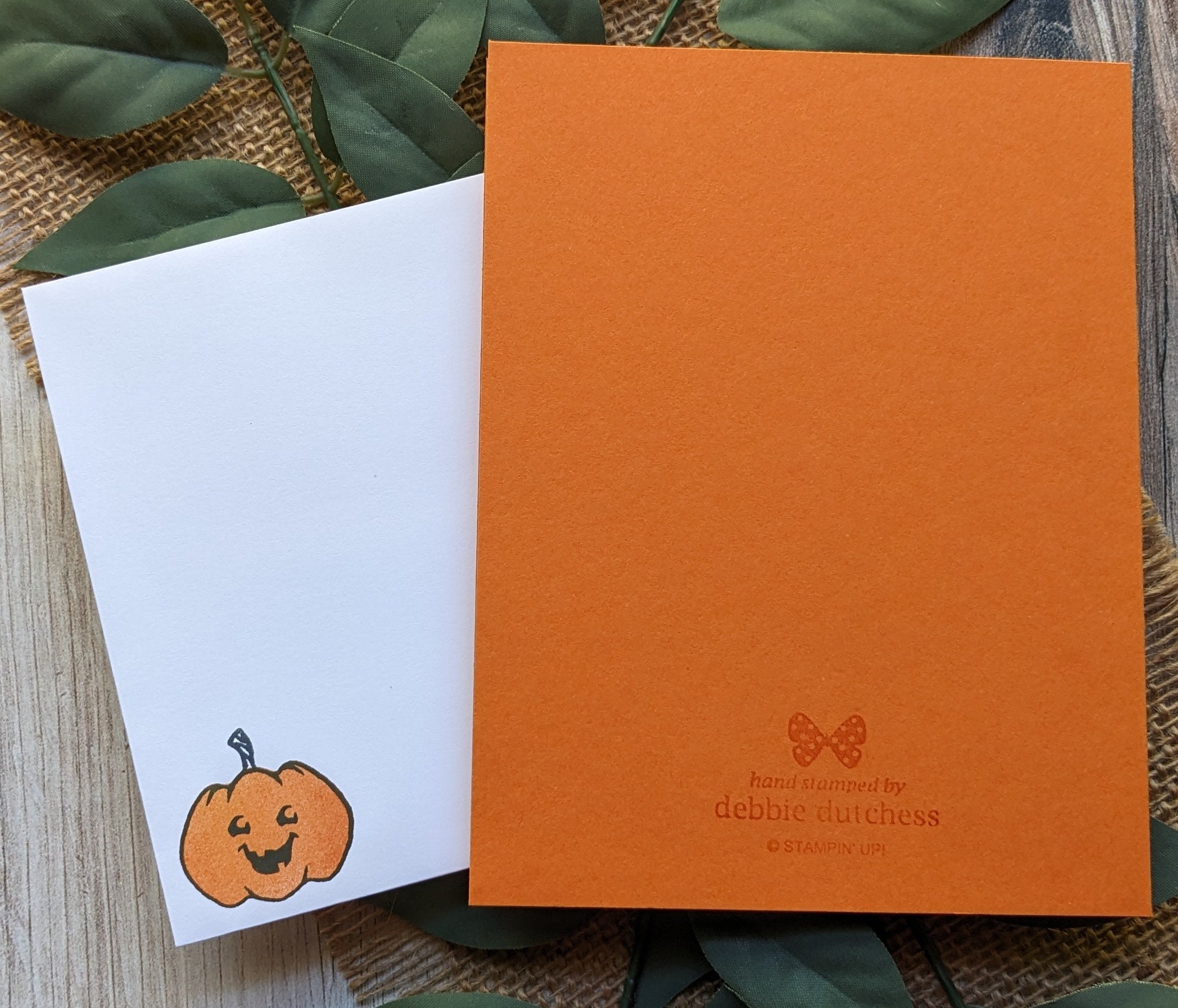 Halloween Handmade Card | Handstamped Trick or Treat Greeting Card and ...
