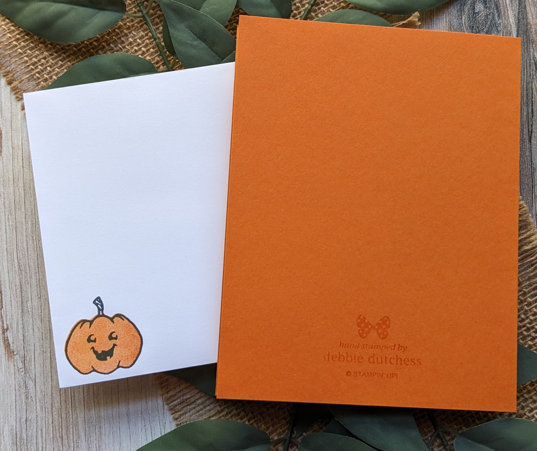 Halloween Handmade Card | Handstamped Trick or Treat Greeting Card and ...