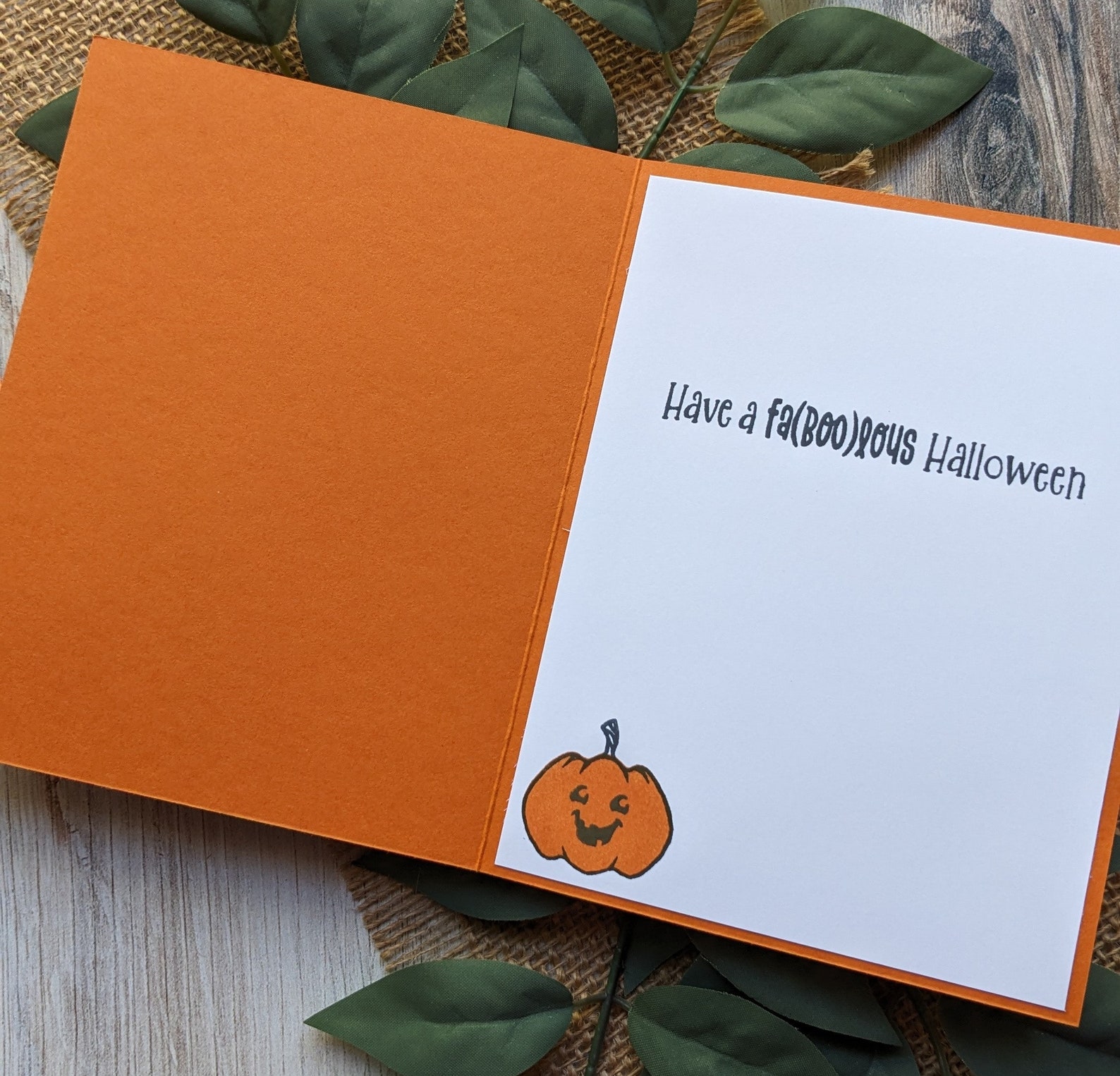 Halloween Handmade Card | Handstamped Trick or Treat Greeting Card and ...