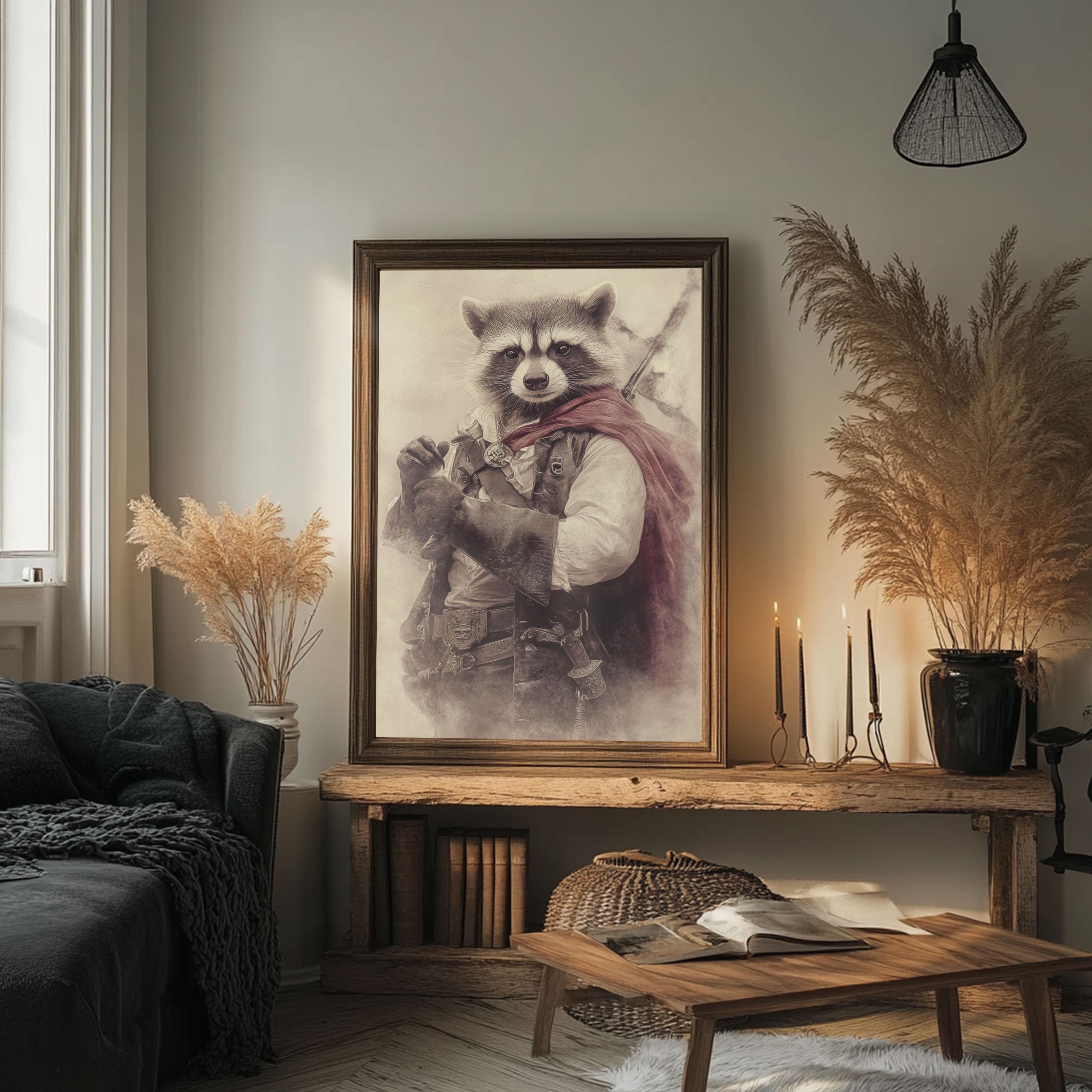 Cowboy Racoon Art Print | Frontier Critters | Wild West Racoon | Funny ...