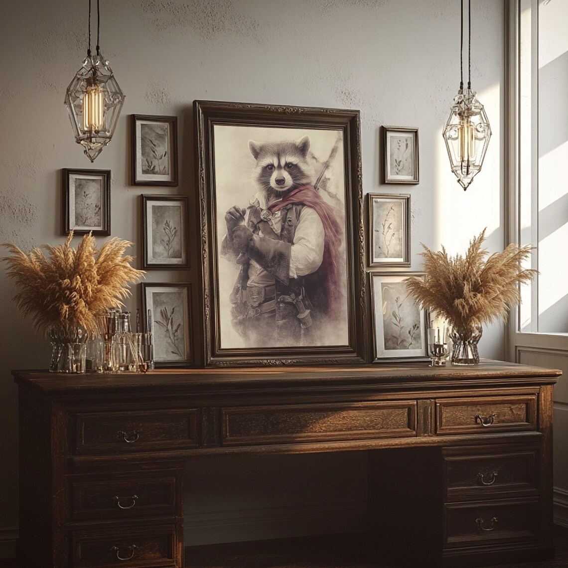 Cowboy Racoon Art Print | Frontier Critters | Wild West Racoon | Funny ...