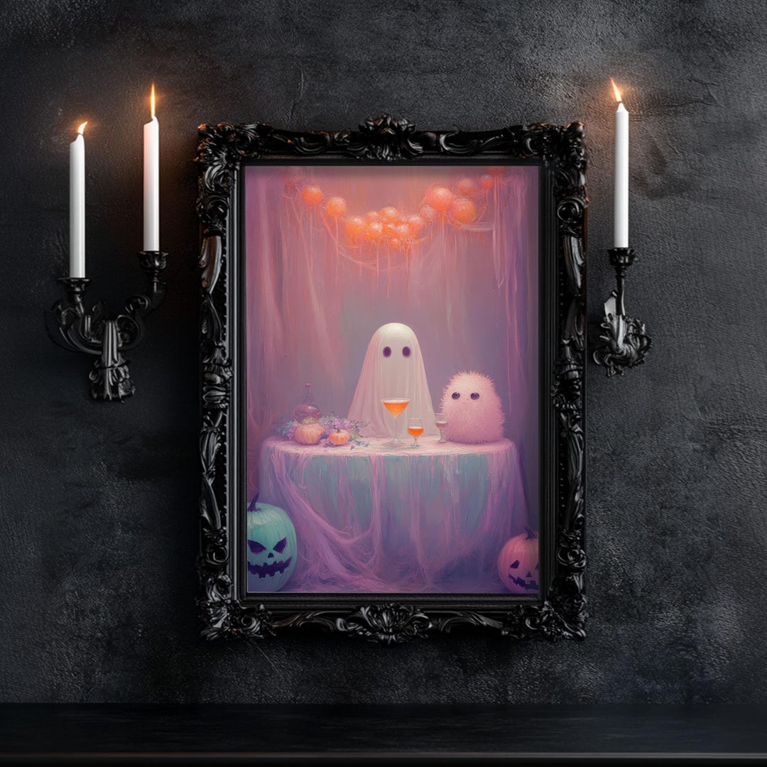Wallflower Spirits - Ghost and Monster Introverts Print | Funny Ghost ...