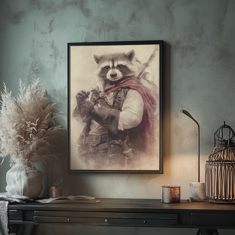 Cowboy Racoon Art Print | Frontier Critters | Wild West Racoon | Funny ...