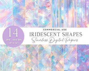 Iridescent Seamless Digital Paper 300 Dpi | Christmas Lights ...