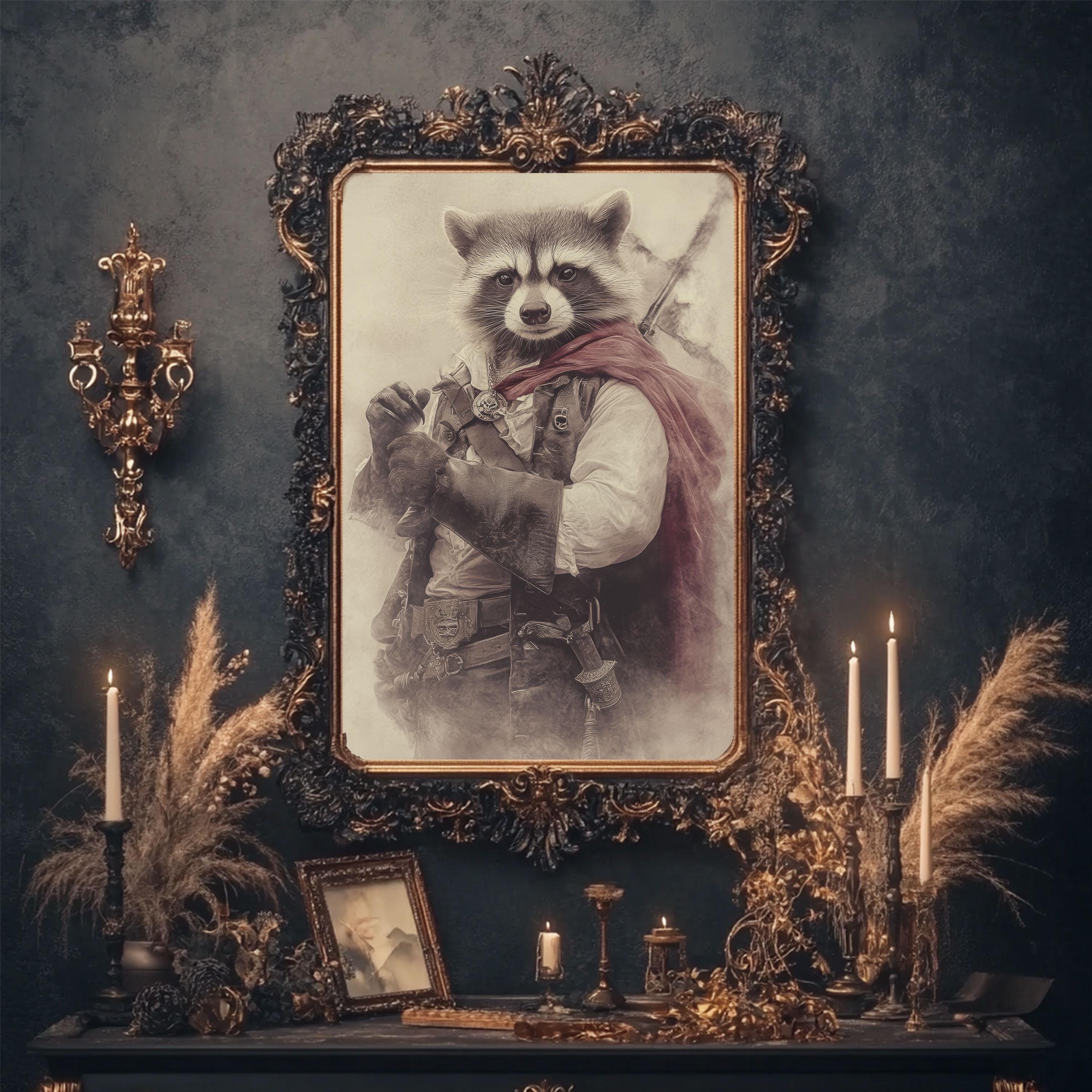 Cowboy Racoon Art Print | Frontier Critters | Wild West Racoon | Funny ...
