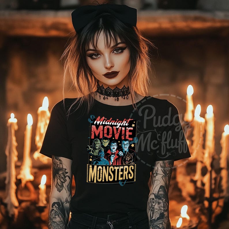 Midnight Movie Monsters PNG | Retro Horror Film Digital Design ...
