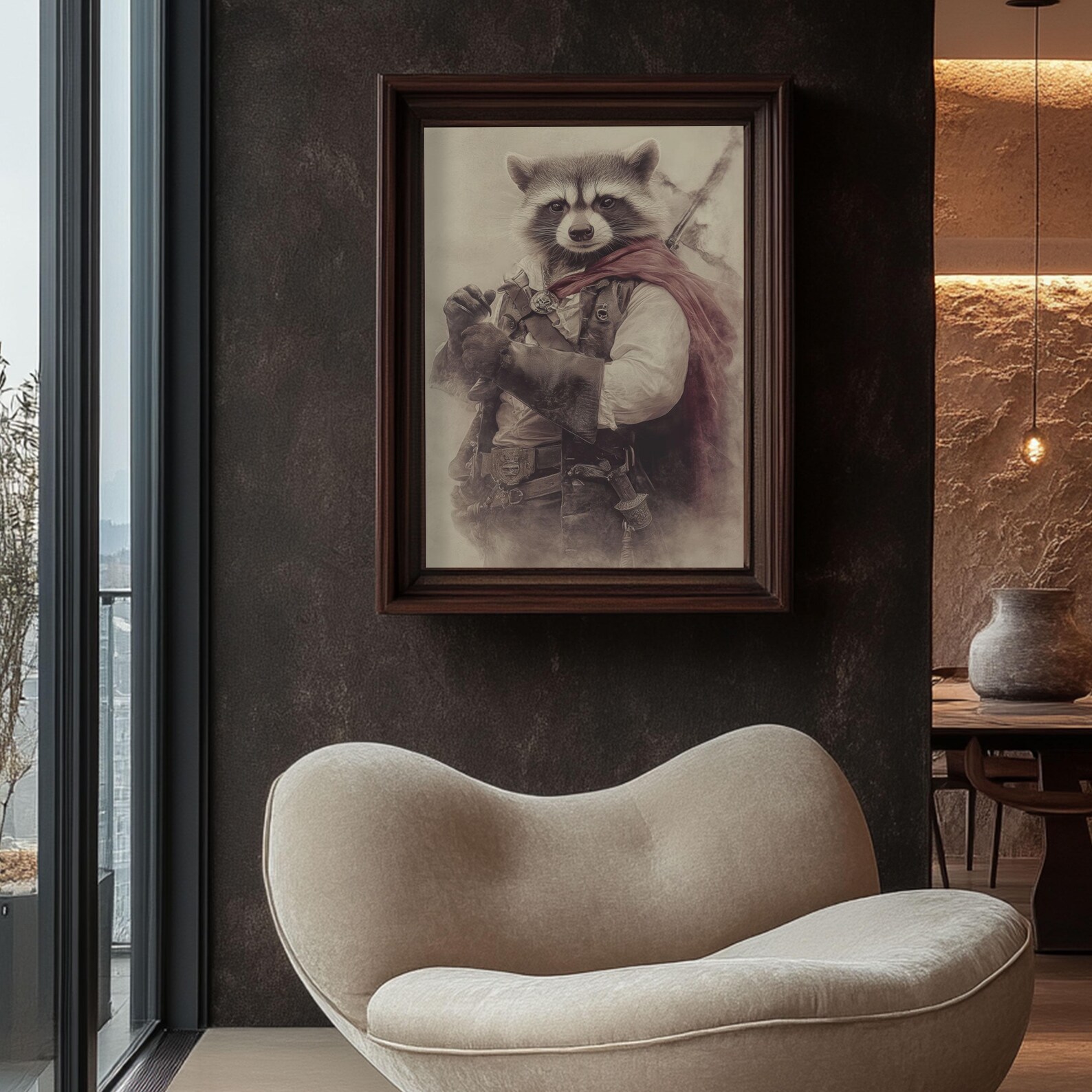 Cowboy Racoon Art Print | Frontier Critters | Wild West Racoon | Funny ...