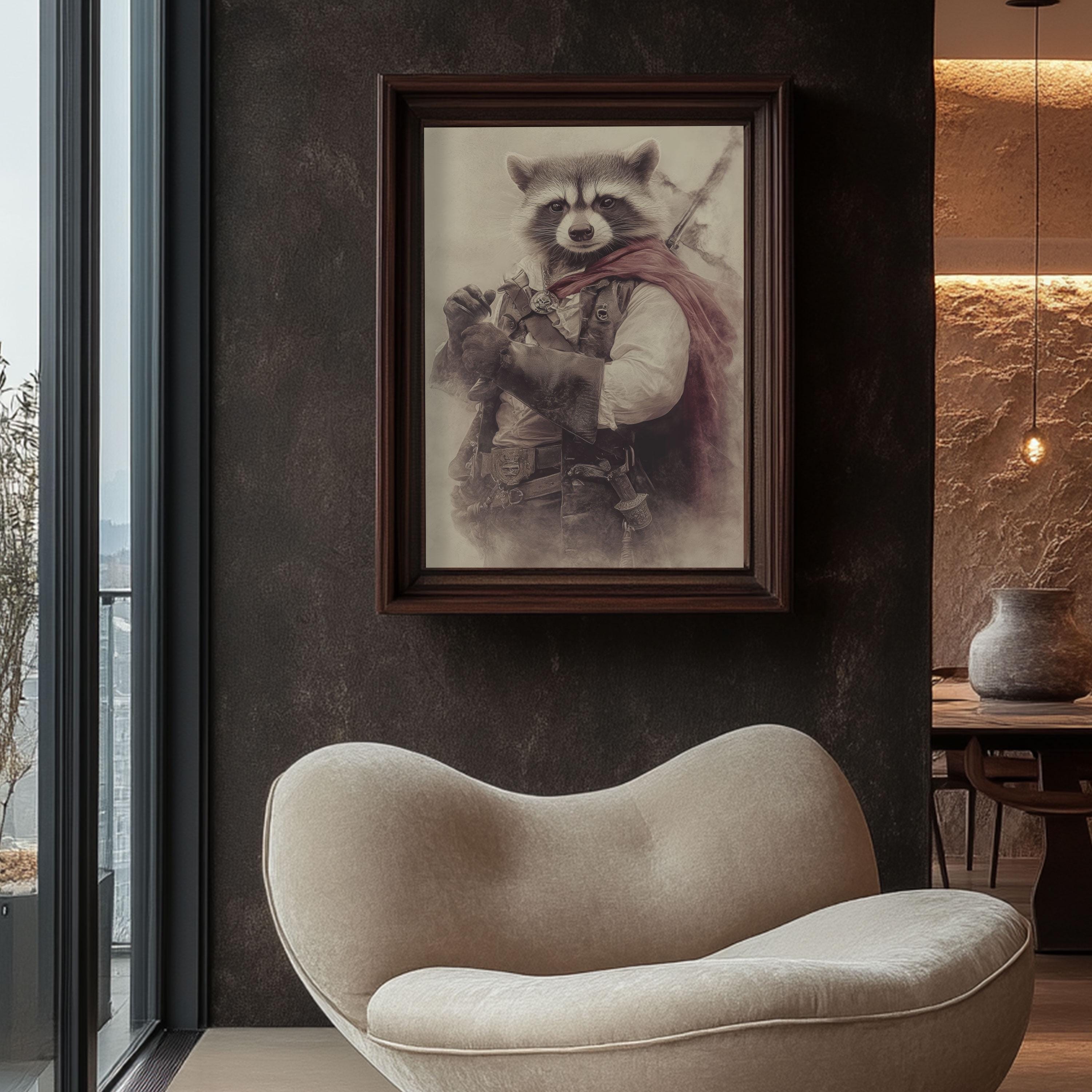 Cowboy Racoon Art Print | Frontier Critters | Wild West Racoon | Funny ...