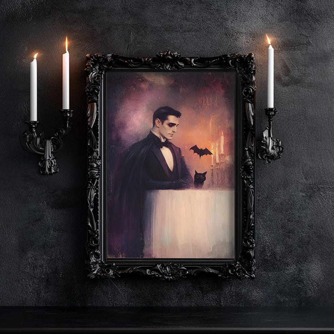 Vampire Wall Art Print | Gothic Home Decor | Spooky Cute Halloween ...