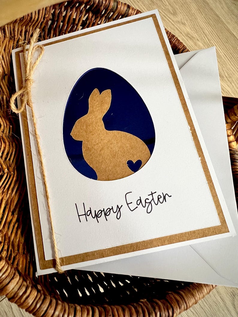 Easter Card | A6 Card | Bunny Card | Egg Card |homemade - Etsy