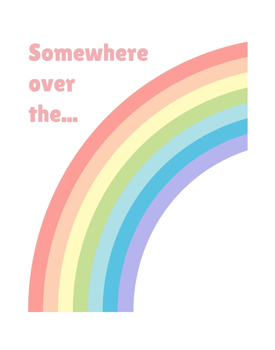 Somewhere Over the Rainbow Poster - Etsy