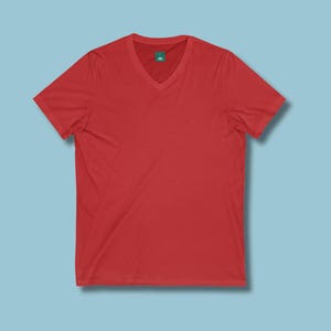 Men's Red Presenter V-neck T-shirt - Etsy