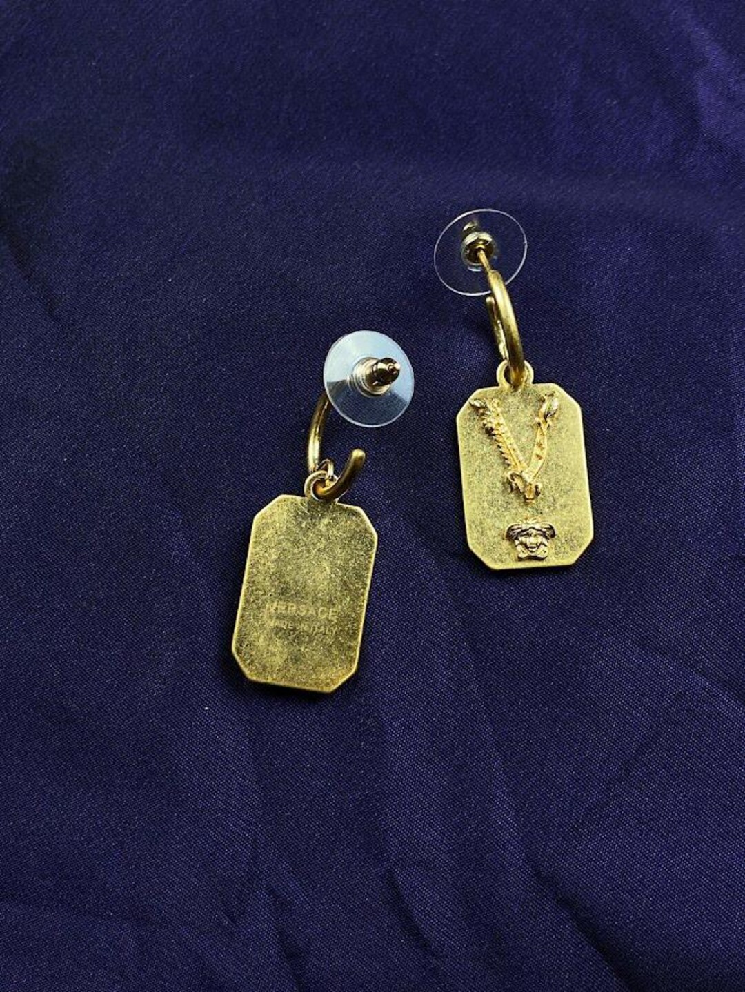 Vintage Versace Gold Plated V Monogram Stunning Designer Dangle ...