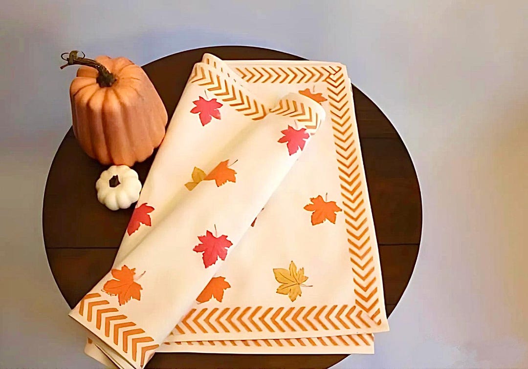 Fall Table Runner 8 Seater Table Runner Hand Block Printed Table Runner ...