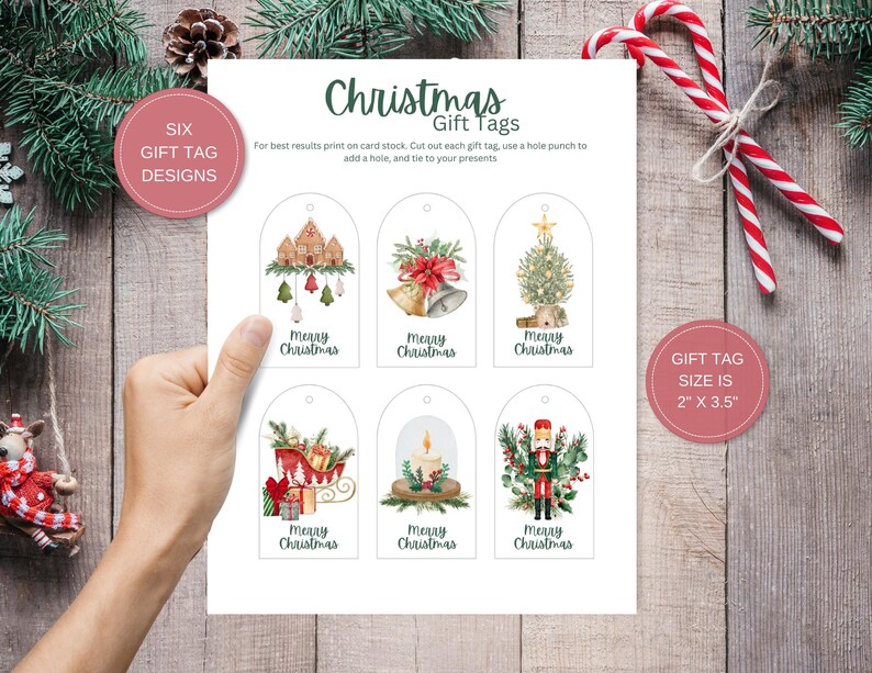 Holiday Gift Tags, Gift Tag Assortment, Christmas Gift Tags, Printable ...