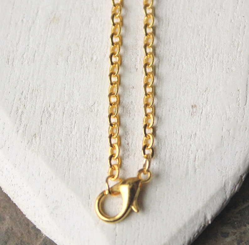 36 inch gold plated chain necklace 91cm length chain link | Etsy