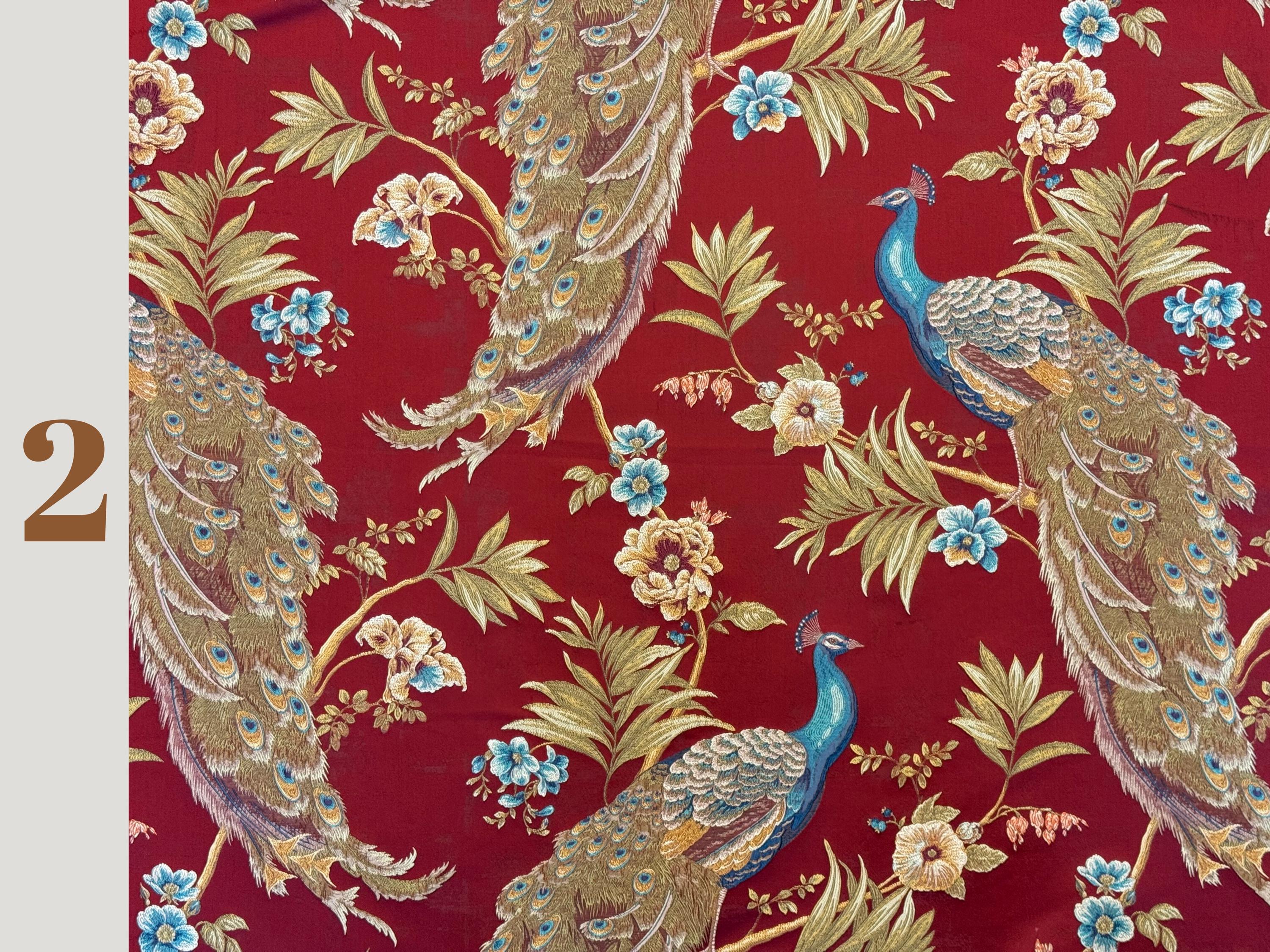 Peacock Patterned Upholstery Fabric, Upholstery Fabric by the Yard ...