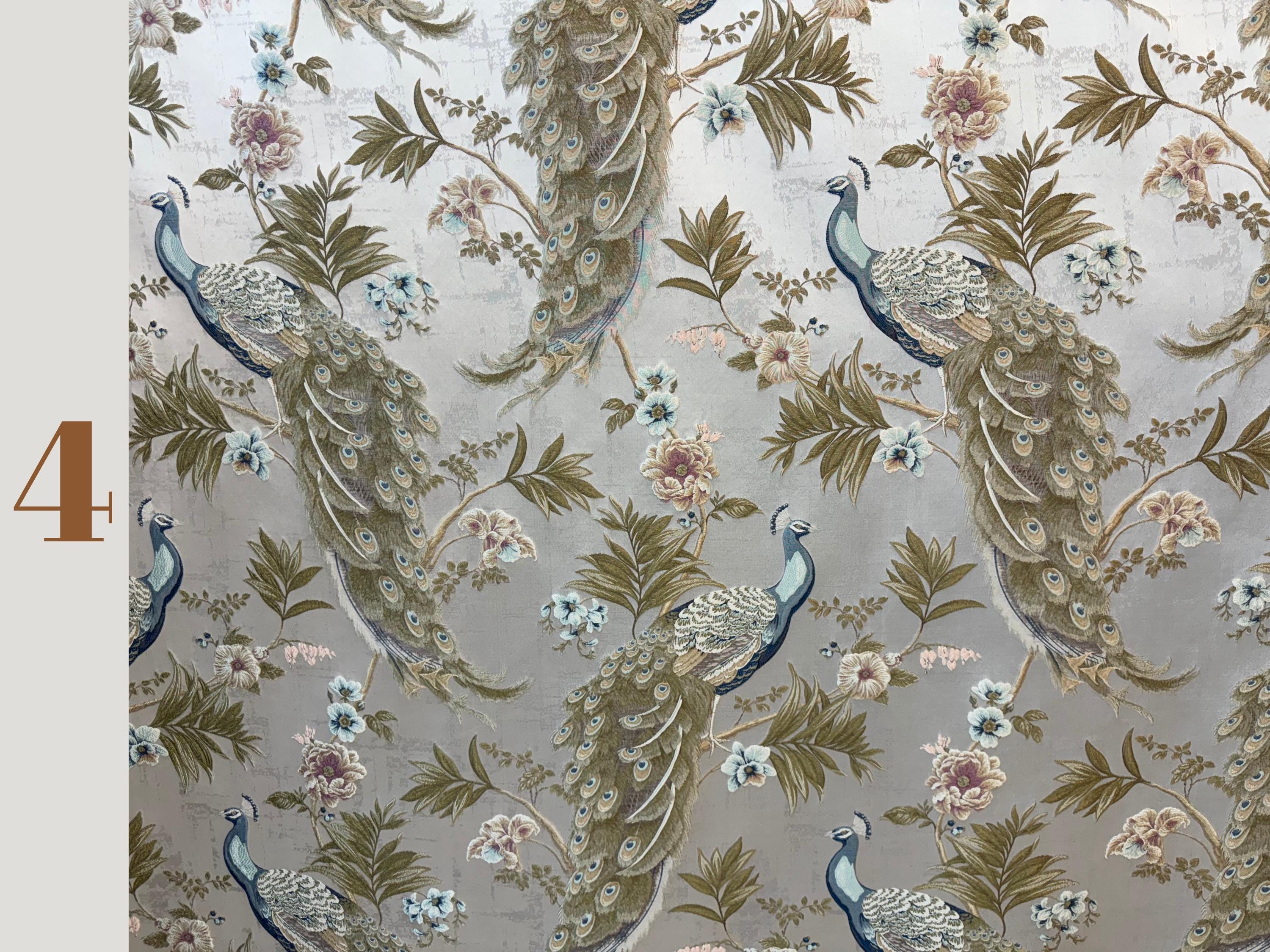 Peacock Patterned Upholstery Fabric, Upholstery Fabric by the Yard ...