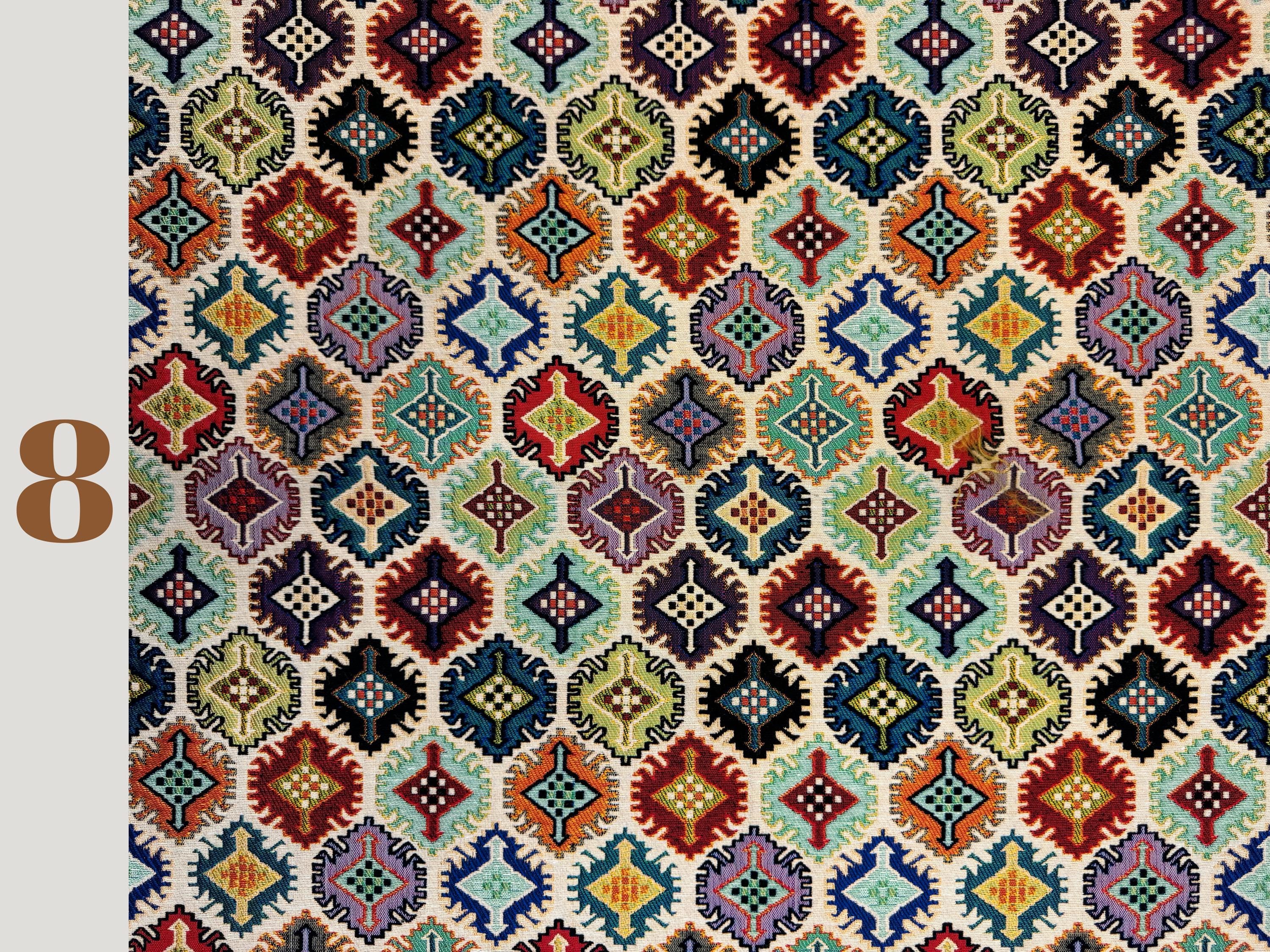 Colorful Floral Ottoman Design Fabric ,floral Turkish Fabric ...