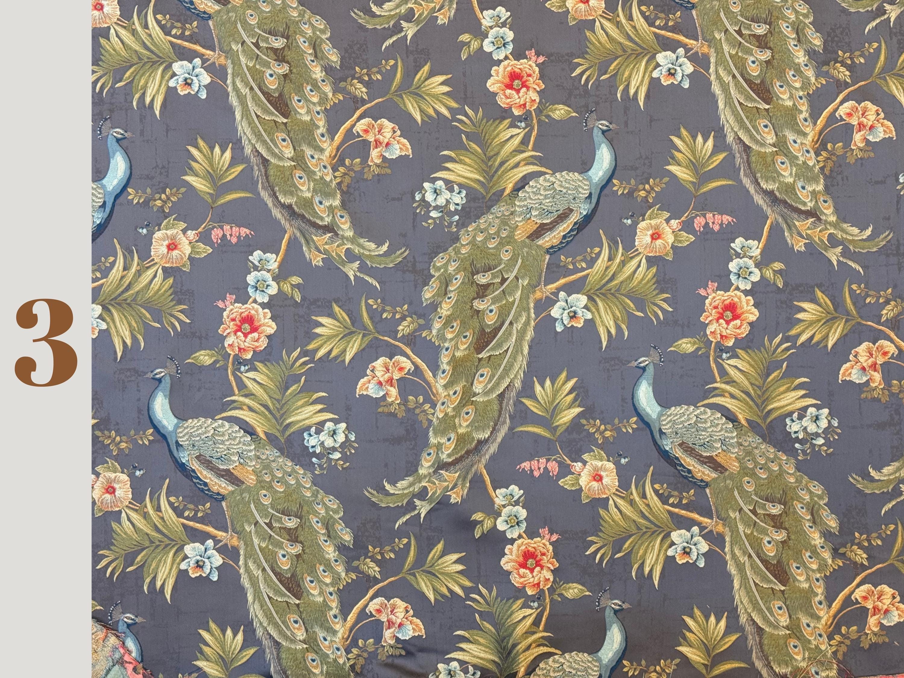Peacock Patterned Upholstery Fabric, Upholstery Fabric by the Yard ...