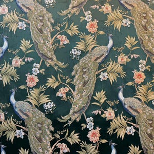 Peacock Patterned Upholstery Fabric, Upholstery Fabric by the Yard ...