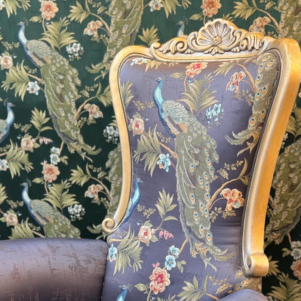 Peacock Upholstery Fabric - Etsy
