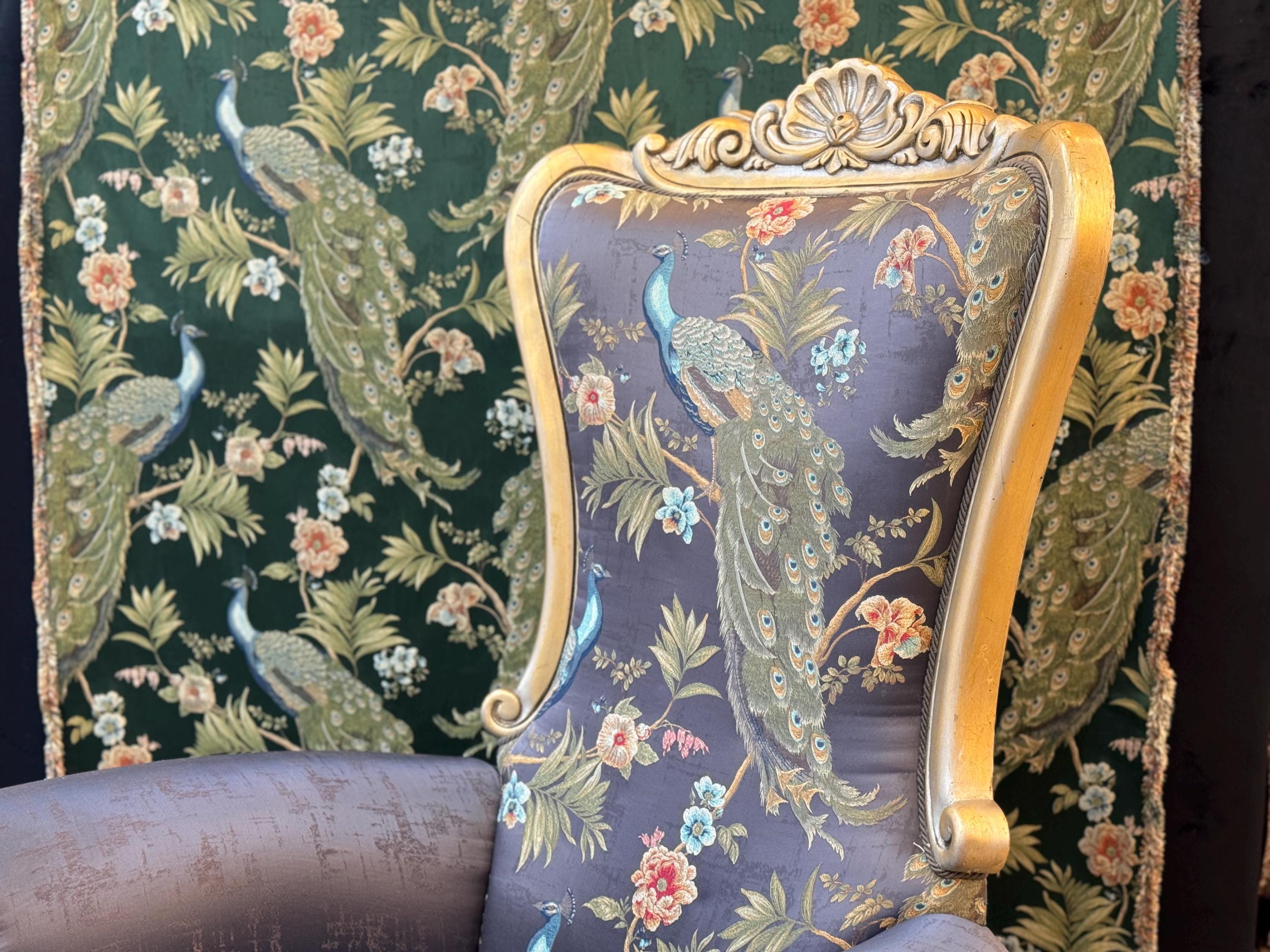 Peacock Patterned Upholstery Fabric, Upholstery Fabric by the Yard ...