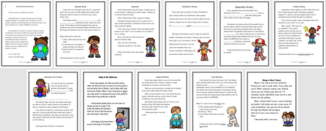 Social Emotional Stories Bundle for Kids - Etsy