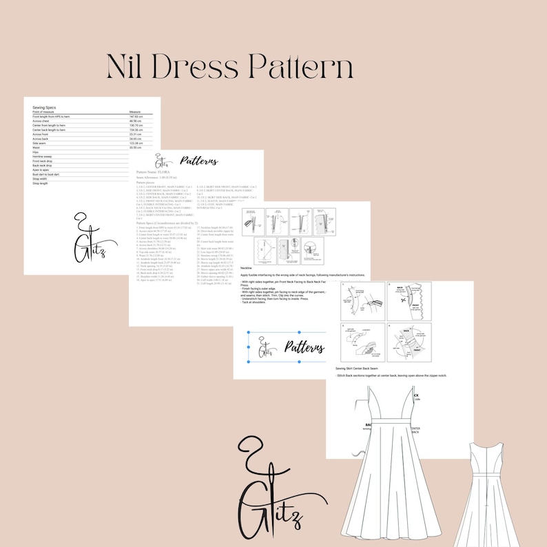 Nil Midi Bridal Dress Pattern, Ball Gown Midi Dress Pattern, Midi Fairy ...