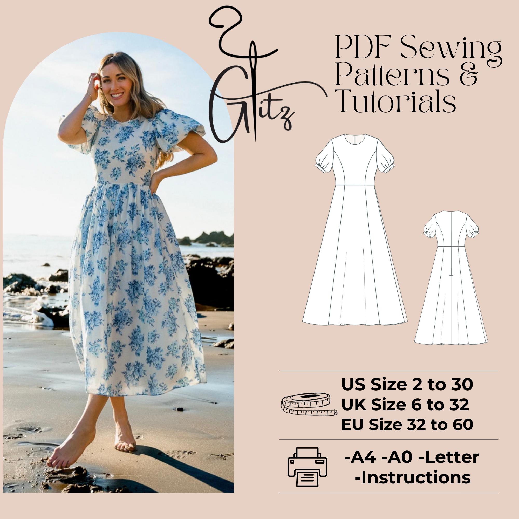 Silk chiffon dress patterns store