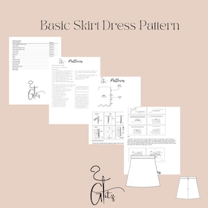 Mini Skirt Sewing Pattern A Line Mini Skirt Easy Pattern PDF Digital ...